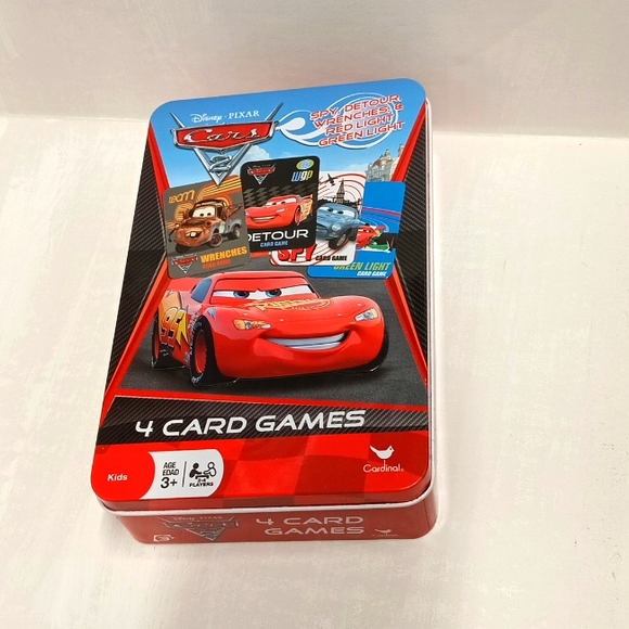 Cardinal | Toys | Cars 2 Disney Pixar Card Games In Tin 4 Different ...